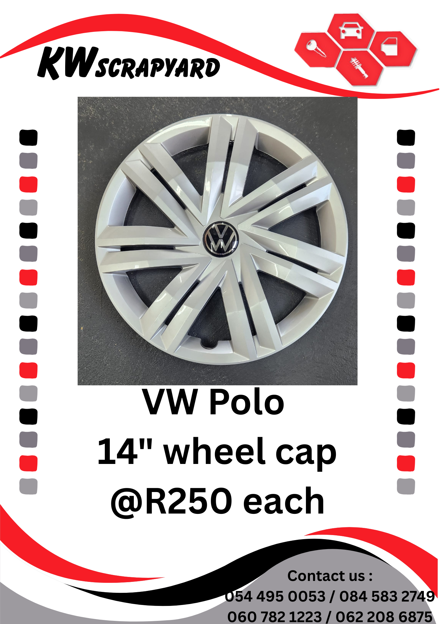 VW POLO 14″ WHEEL CAP – KW Scrapyard